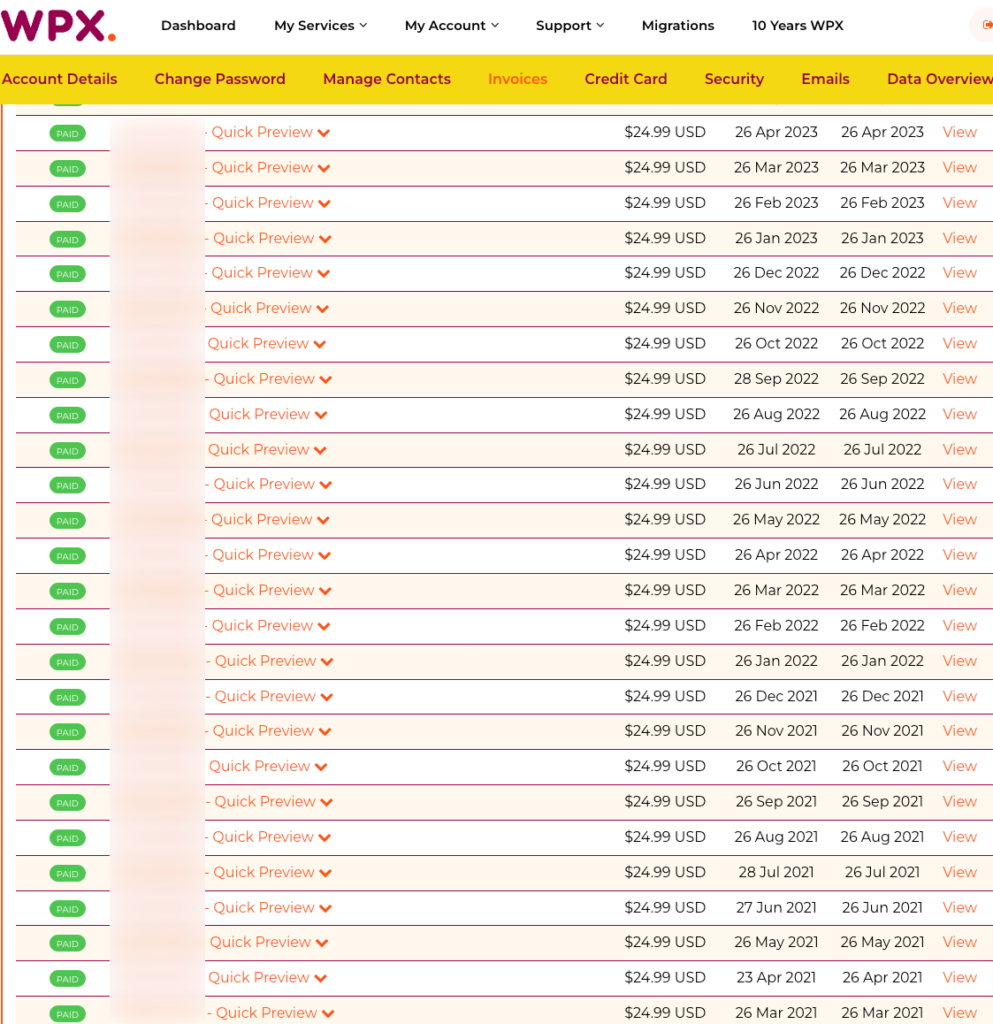 Hostingstep Invoices - Hostingstep